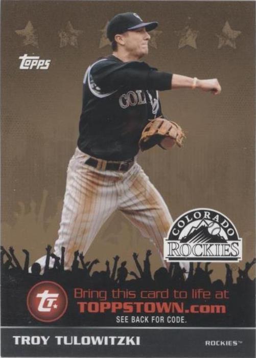 2009 Topps - Toppstown Redemption Code Cards Troy Tulowitzki #TTT71 ...