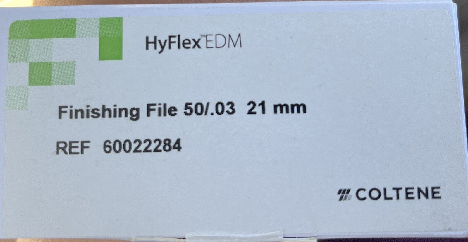 Coltene HyFlex EDM Finishing File 50/.03/ Endo Files | 3 Files / Pk ...