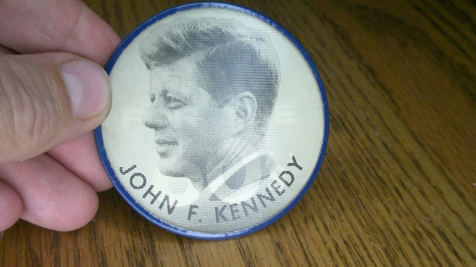 vintage Lenticular Presidential political campaign button John F ...