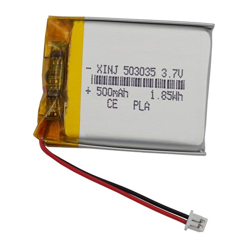 3.7v 500mah 1.85Wh Rechargeable Li Lipo Battery 503035 2pin 1.25mm JST ...