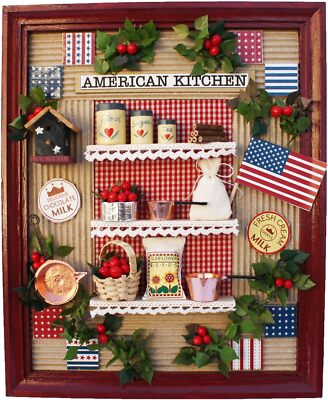 Billy Handmade Doll House Kit Natural Frame Kit American Kitchen 8552 ...