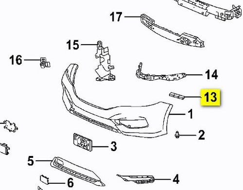 New Front Passenger Side Bumper Bracket For 13-17 Honda Accord Sedan ...