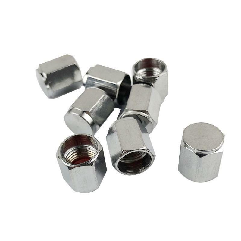 Brass (8 Pack) Tire Valve Caps Silver Aluminum Hexagonal Cap | eBay ...