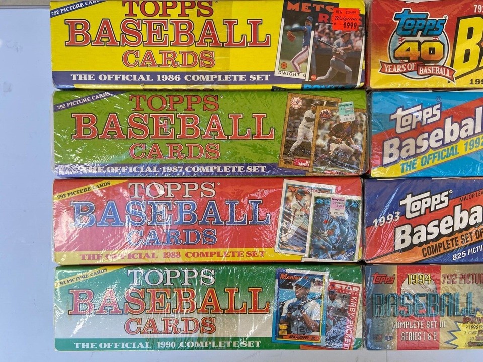 1980 THRU 2024 MLB COMPLETE SETS TOPPS BASEBALL FACTORY SEALED SETS | eBay