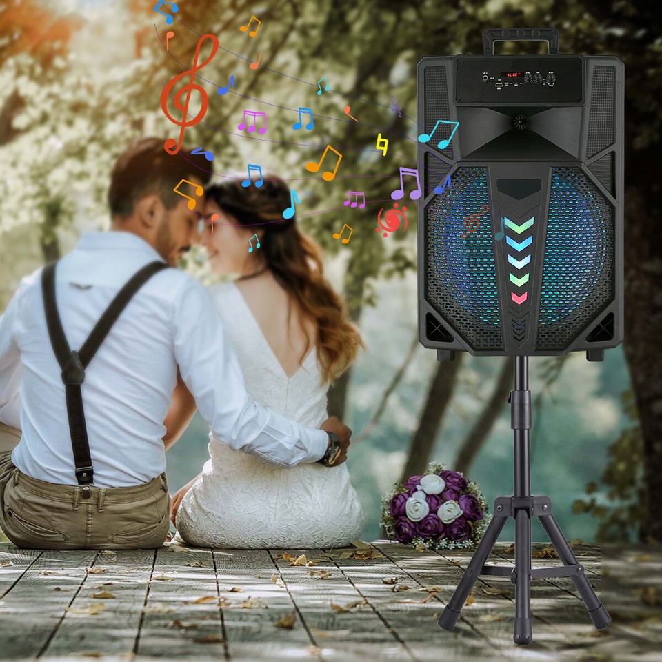 2×15“Bluetooth Speaker Portable Sub Woofer Heavy Bass Party Sound ...