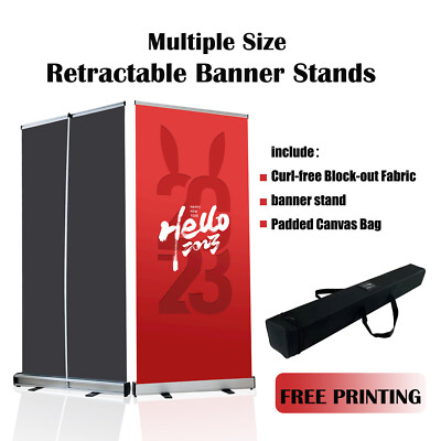 Heavy-Duty Retractable Banner Stand with Padded Canvas Bag ＋Free ...