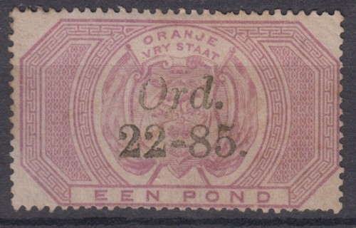Orange Free State, Legacy Duty Tax, 1885, ORD ovpt, £1 | eBay