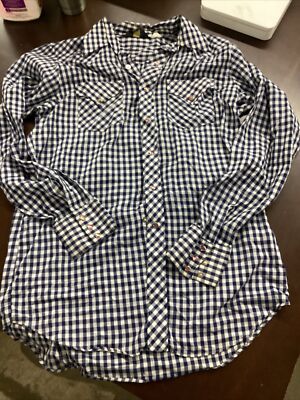 Sears Western Wear Pink Pearl Snap Sz L | eBay