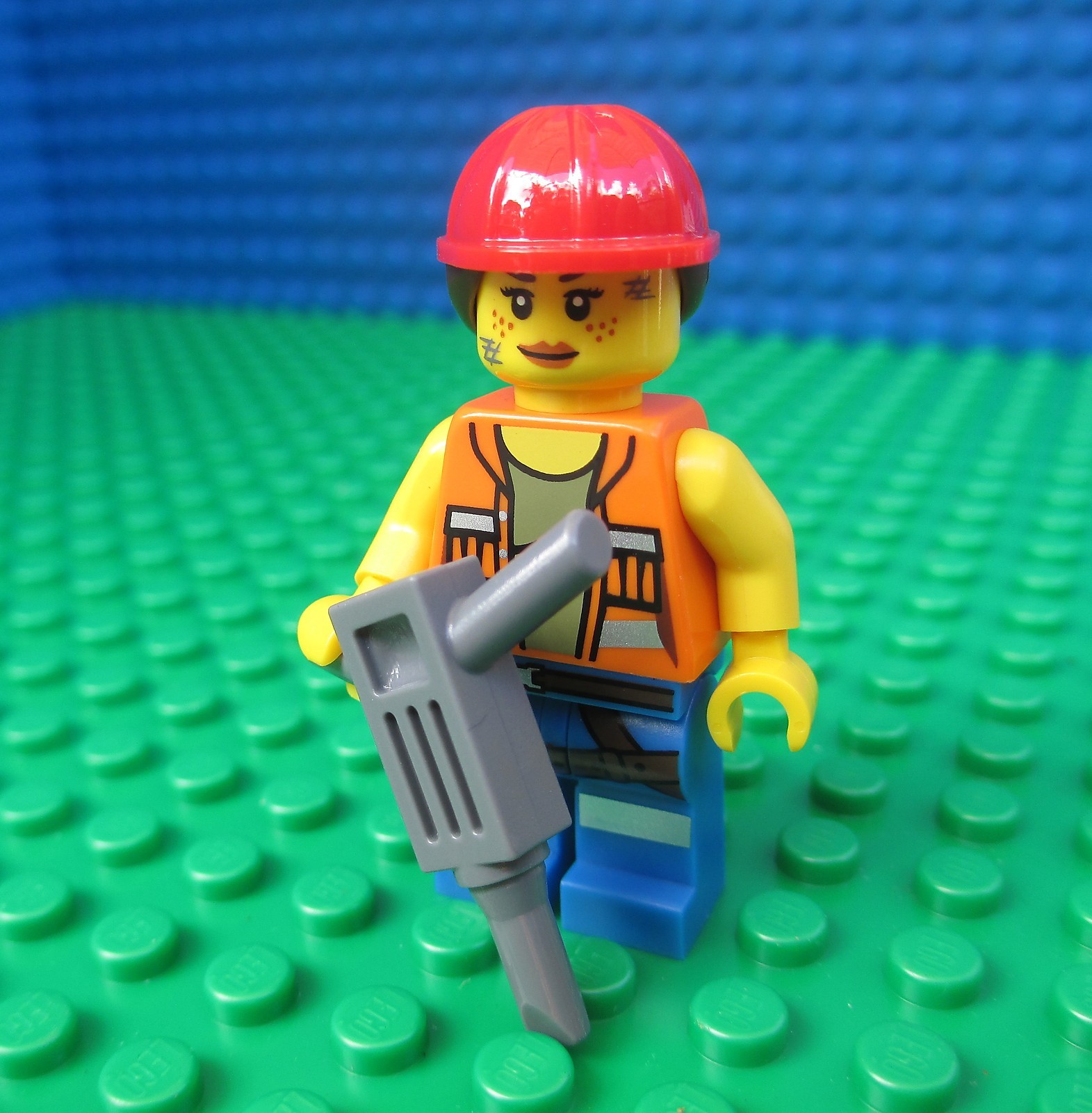 Lego MOVIE Gail the Construction Worker City Town Lady Female ...