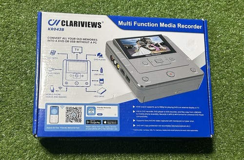 CLARIVIEWS Multi-Function Media Recorder, VHS to Digital - KR043B New ...