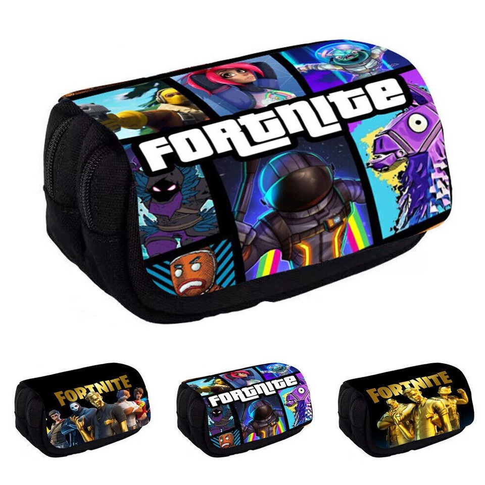 Fortnite Kids Pencil Case 2 Layer Large Capacity Stationery Pouch Pen ...