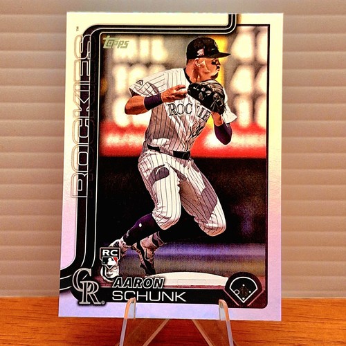 Aaron Schunk (RC) 2025 Topps Series One - Rainbow Foil #196 Colorado ...
