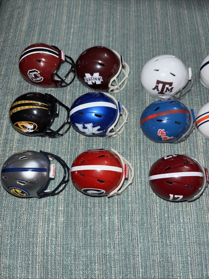 LOT of 15 Riddell Mini SEC College Football Helmets 2015 | eBay