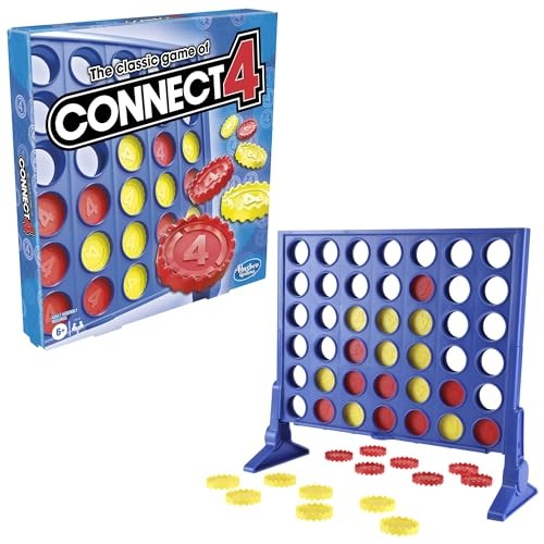 Hasbro Connect Four: Four in a Row Ages 6 and Up Two-Player Strategy ...
