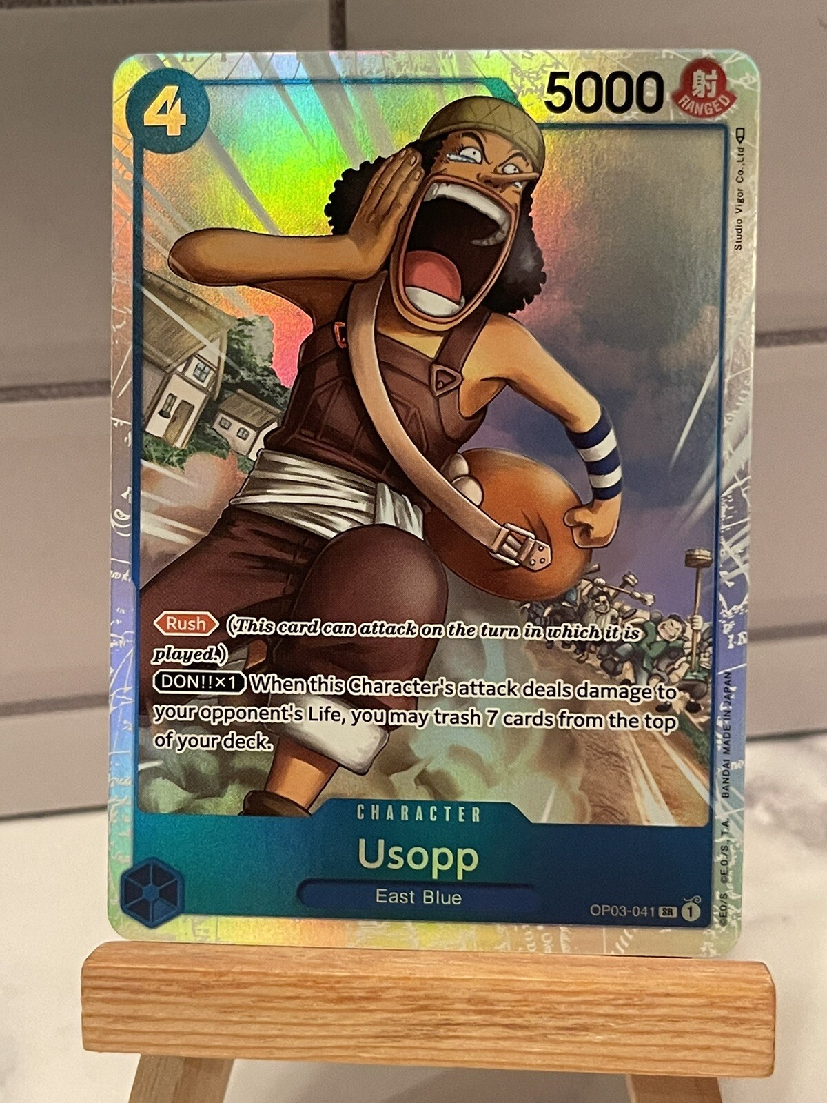 ONE PIECE SR PILLARS OF STRENGTH CARD GAME-USOPP CARD OP03-041 ENGLISH ...