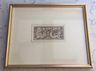ANTIQUE INK WASH DRAWING THOMAS STOTHARD ENGLISH ARTIST ALLEGORICAL ...
