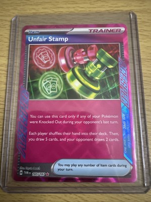Pokémon TCG Twilight Masquerade -Unfair Stamp [Ace Spec] #165/167 | eBay