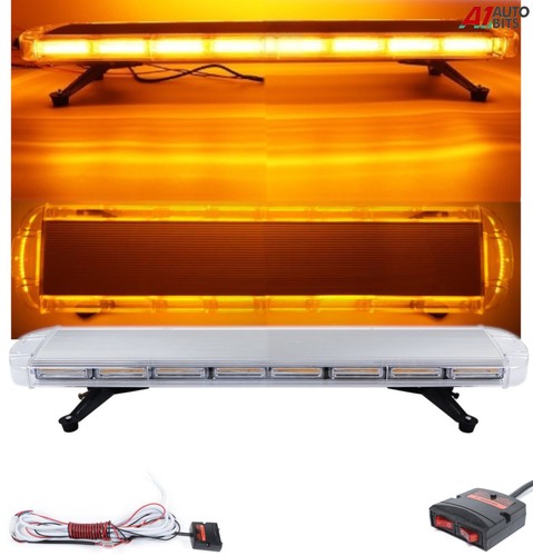 980MM 1m 38" Van Truck Cob LED Amber Light Bar Beacon Hazard Recovery ...