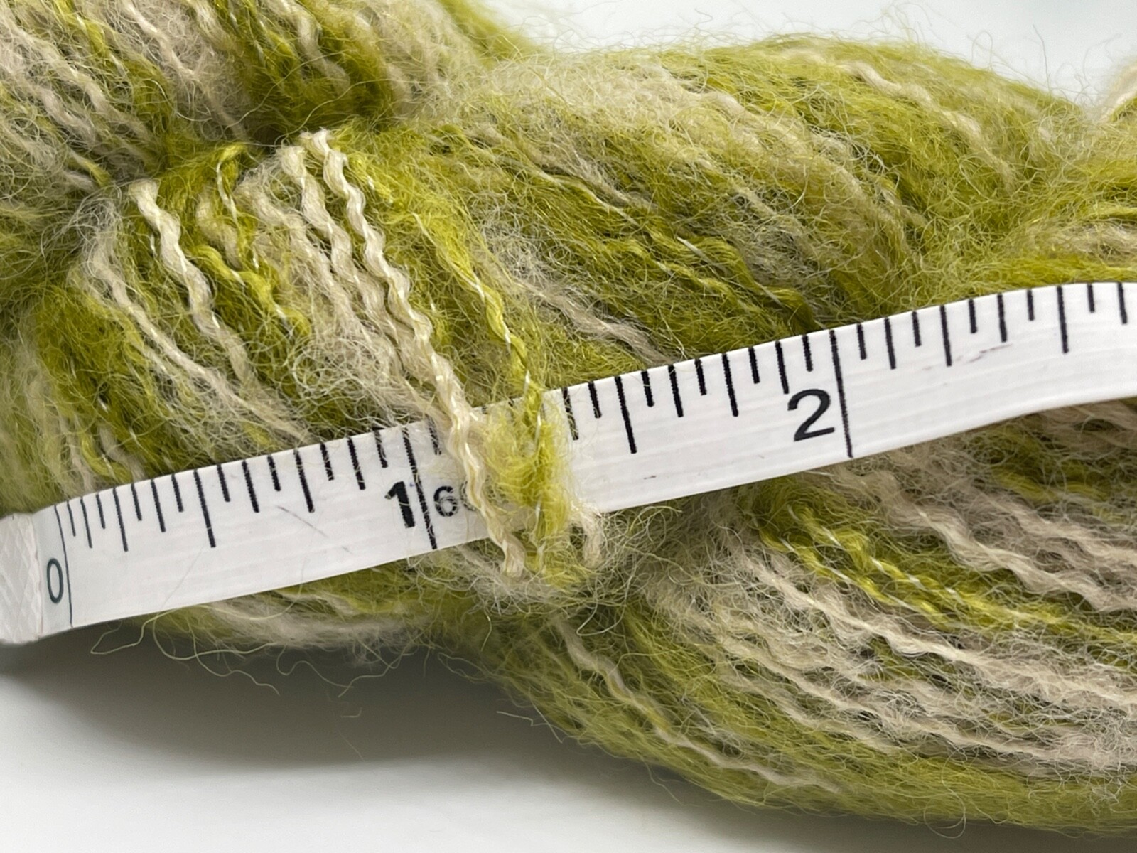 Hikoo Timidity Yarn #2 Pistacchio Vanilla Striping ThinThick Wool Blend ...