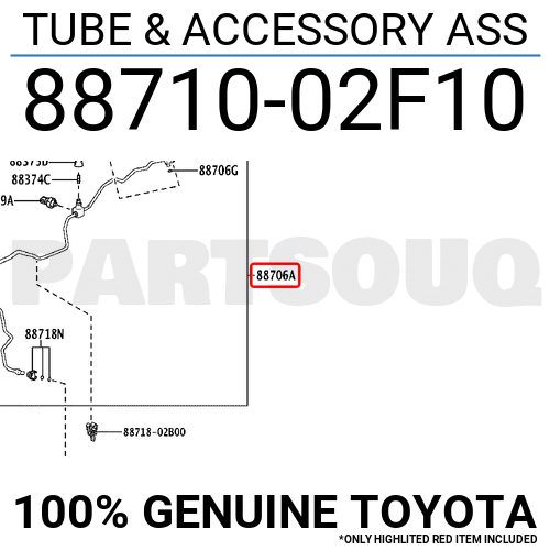8871002F10 Genuine Toyota TUBE & ACCESSORY ASS 88710-02F10 | eBay