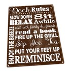 Deck Rules Metal Sign; Wall Decor for Porch, Patio, or Deck | eBay