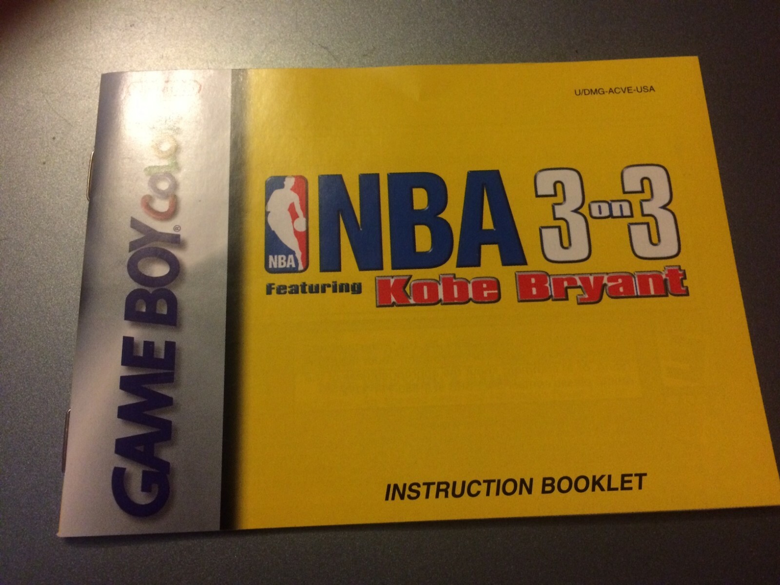 NBA 3 on 3 Kobe Bryant Manual Nintendo Gameboy Color GBC Game Boy ...