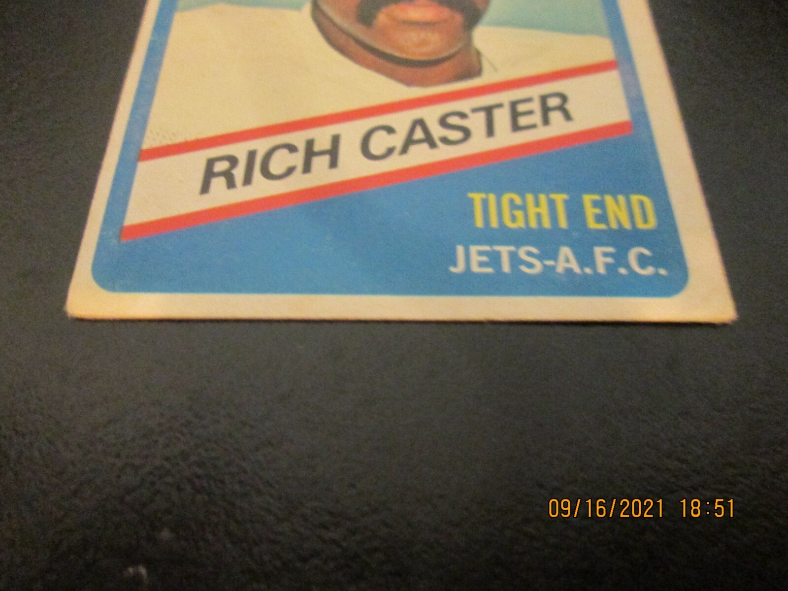 RICH CASTER JETS 1976 TOPPS WONDER BREAD ALL-STAR SERIES FOOTBALL CARD ...