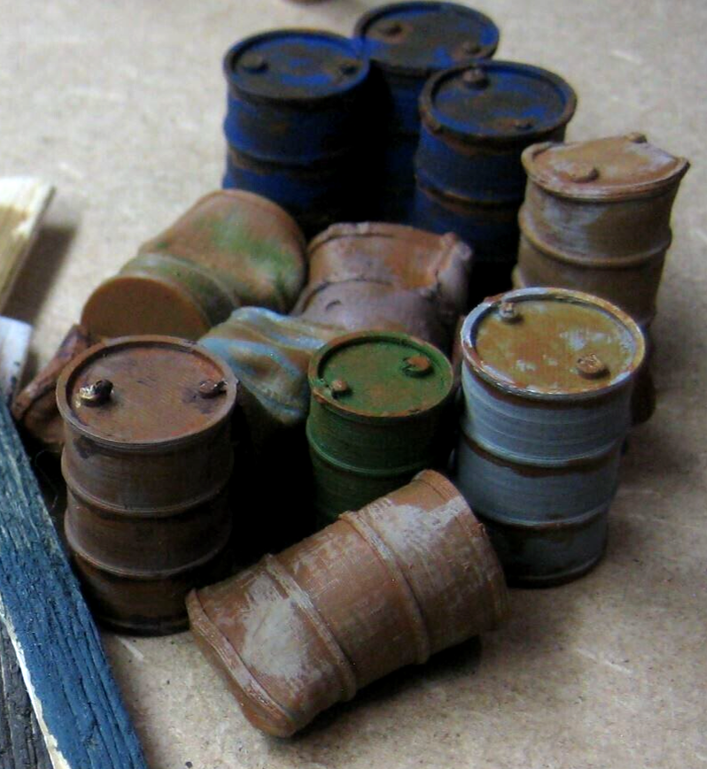 O GAUGE DAMAGED AND DISTRESSED DRUMS use on Lionel or MTH O GAUGE ...