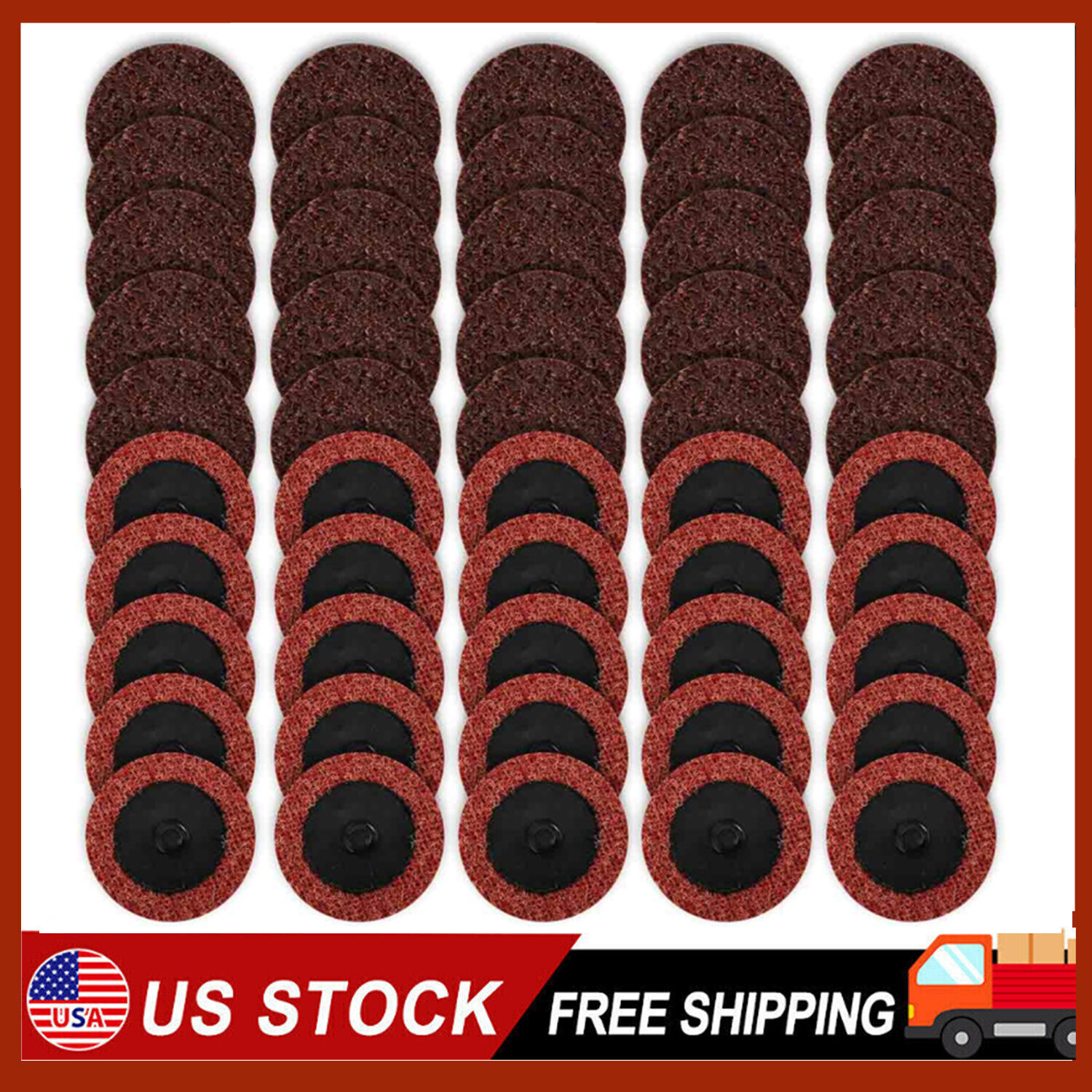 50PCS 2 inch Roll Lock Medium Surface Conditioning Die Grinder Sanding ...