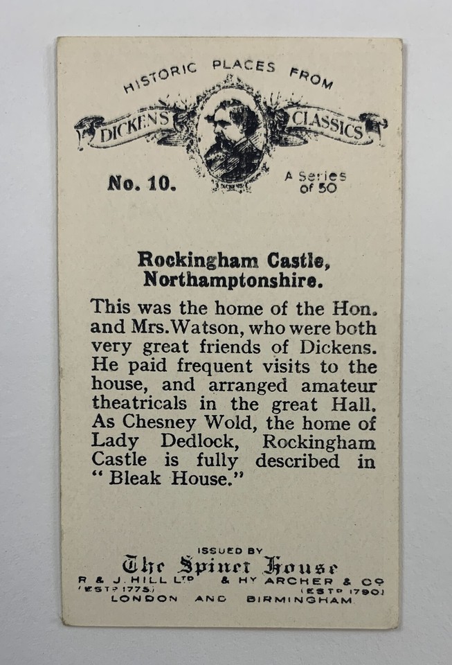 1926 Historic Places From Dickens' Classics #10 Rockingham Castle 123E ...