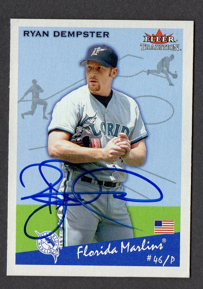 Ryan Dempster Signed Autographed 2002 Fleer Tradition #183 Marlins | eBay