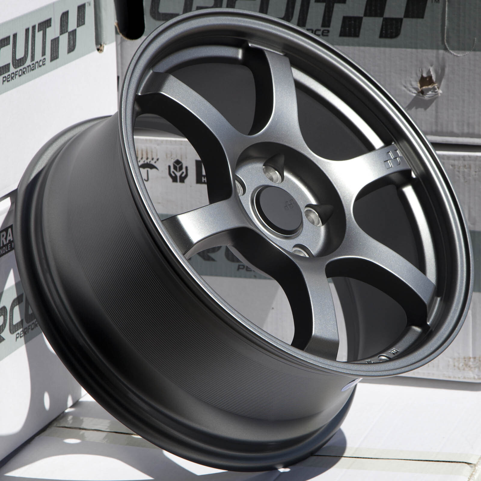 CIRCUIT CSF1 17x8 5x114.3 +35 MATTE GUNMETAL 57DR SPUN FORGED WHEELS ...
