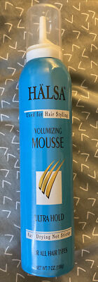 HALSA VOLUMIZING MOUSSE ULTRA HOLD FAST DRYUNG NOT STICKY 7 OZ FOR ALL ...