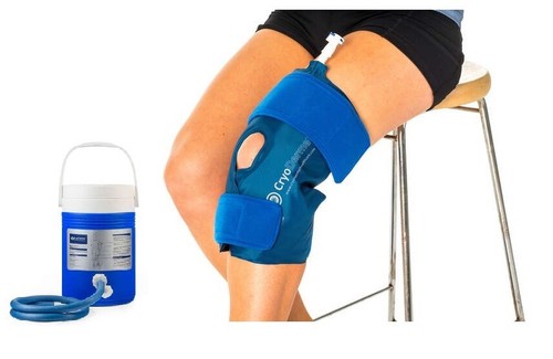 CryoDerma Knee Cryo Cuff + IC Cooler -Cold Compression Cryotherapy ...