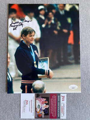 US OLYMPIC SWIMMING- DEBBIE MEYER AUTOGRAPH 8x10 GOLD MEDAL PHOTO JSA ...