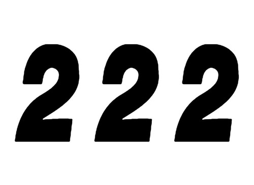 "#222" 6" Tall Black "SX" Stick-On Race Numbers - 3 Pack | eBay