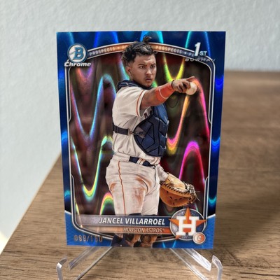 2025 Bowman Chrome Blue Wave Refractor Jancel Villarroel /150 1st ...
