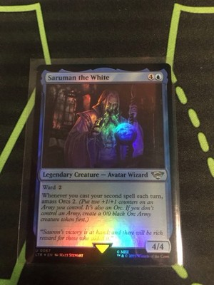 MTG Magic The Gathering Saruman The White Foil LTR Blue Wizard LOTR | eBay