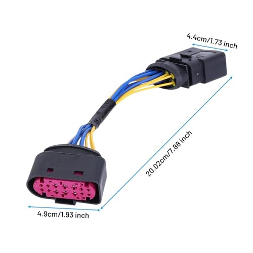 2Pcs Xenon HID Headlight 10 to 14 Pin Wiring Harness Connector Plug ...