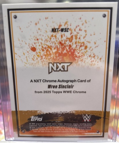 2025 WWE Topps Chrome Wren Sinclair NXT Black Refractor Auto 6/10 | eBay