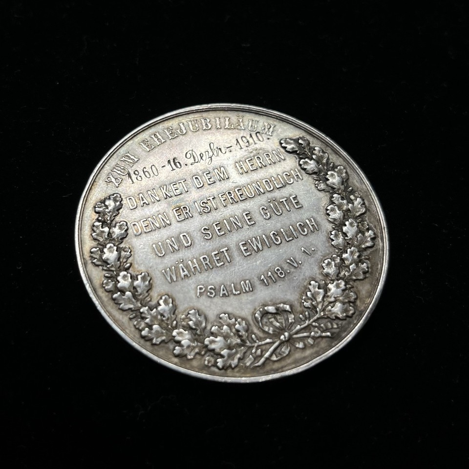 German Medal, Marriage of Friedrich August and Anna Elisabeth, Dec 16 ...