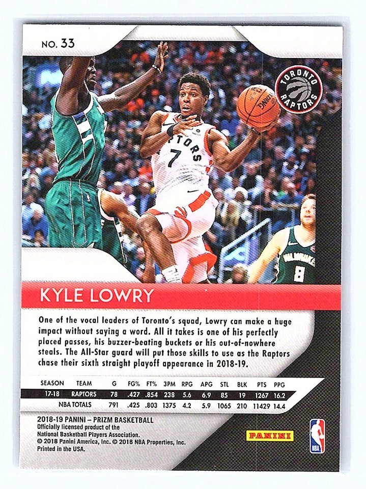 2018 Panini Prizm #33 Kyle Lowry MT/NRMT | eBay