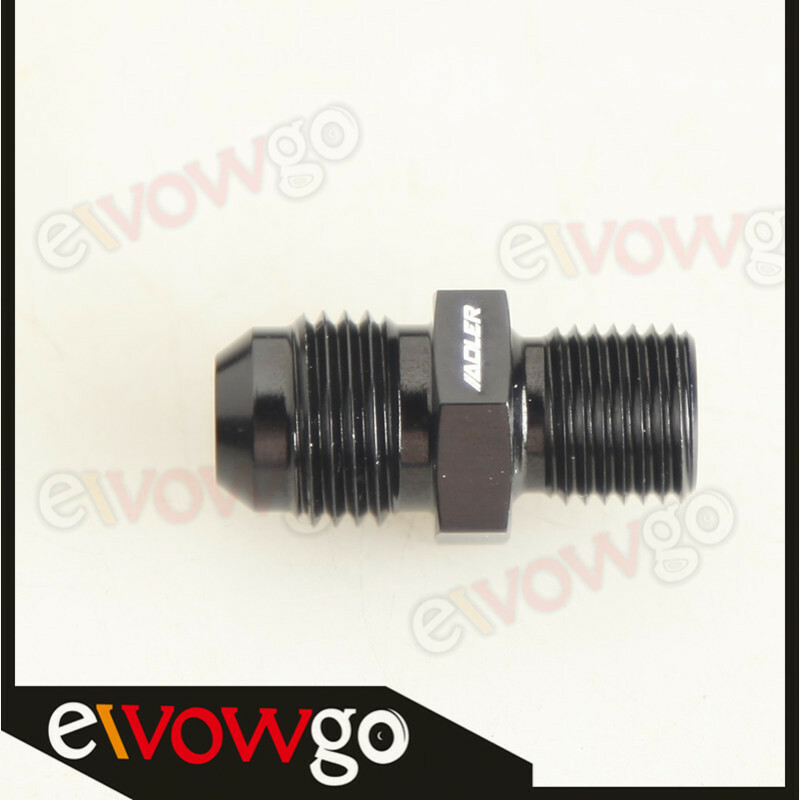 AN6 AN-6 Male Flare To M12 x 1.25 mm Metric Straight Fitting Aluminum ...