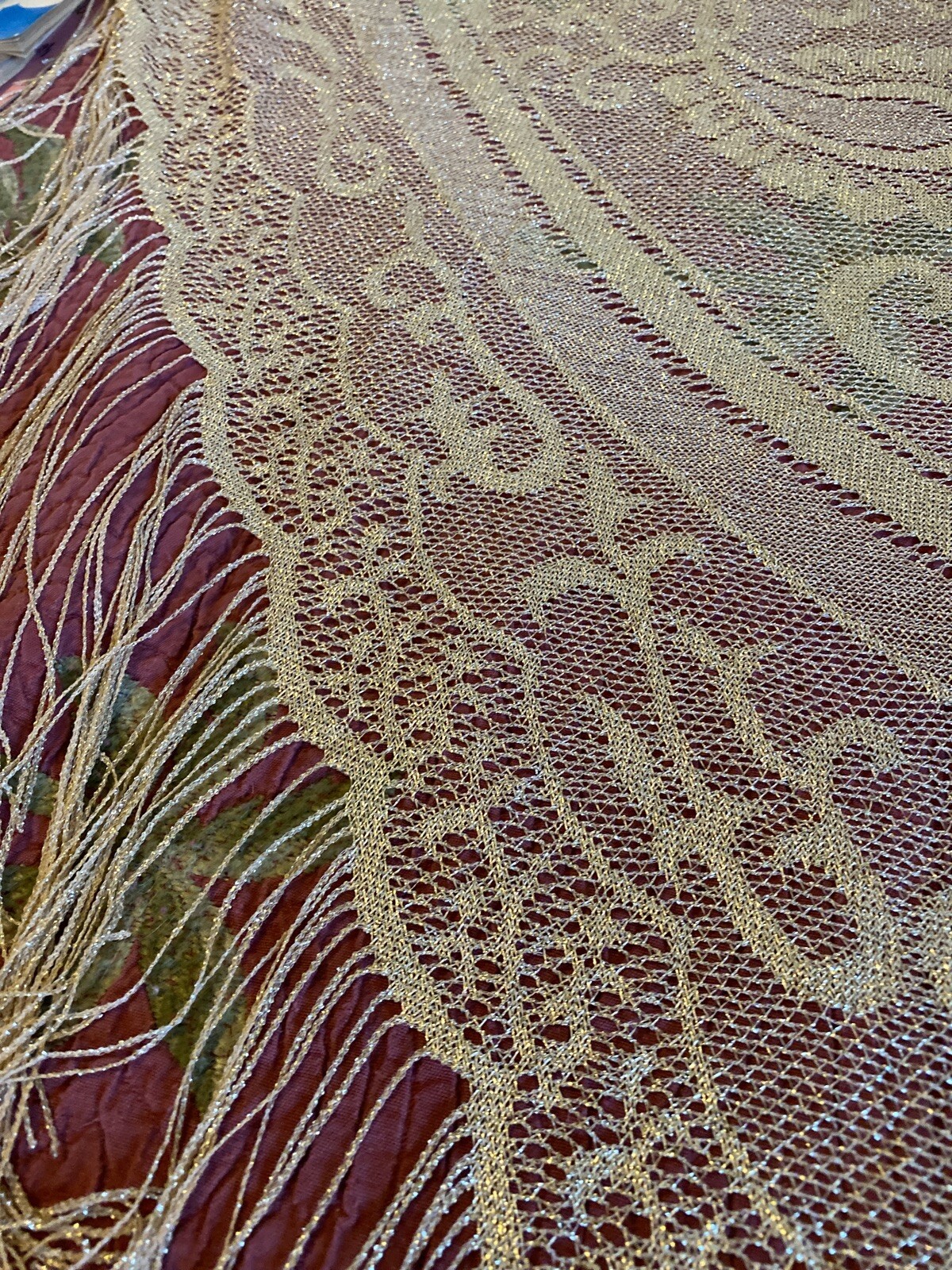 Metallic Gold Shawl Made In Japan - Gem