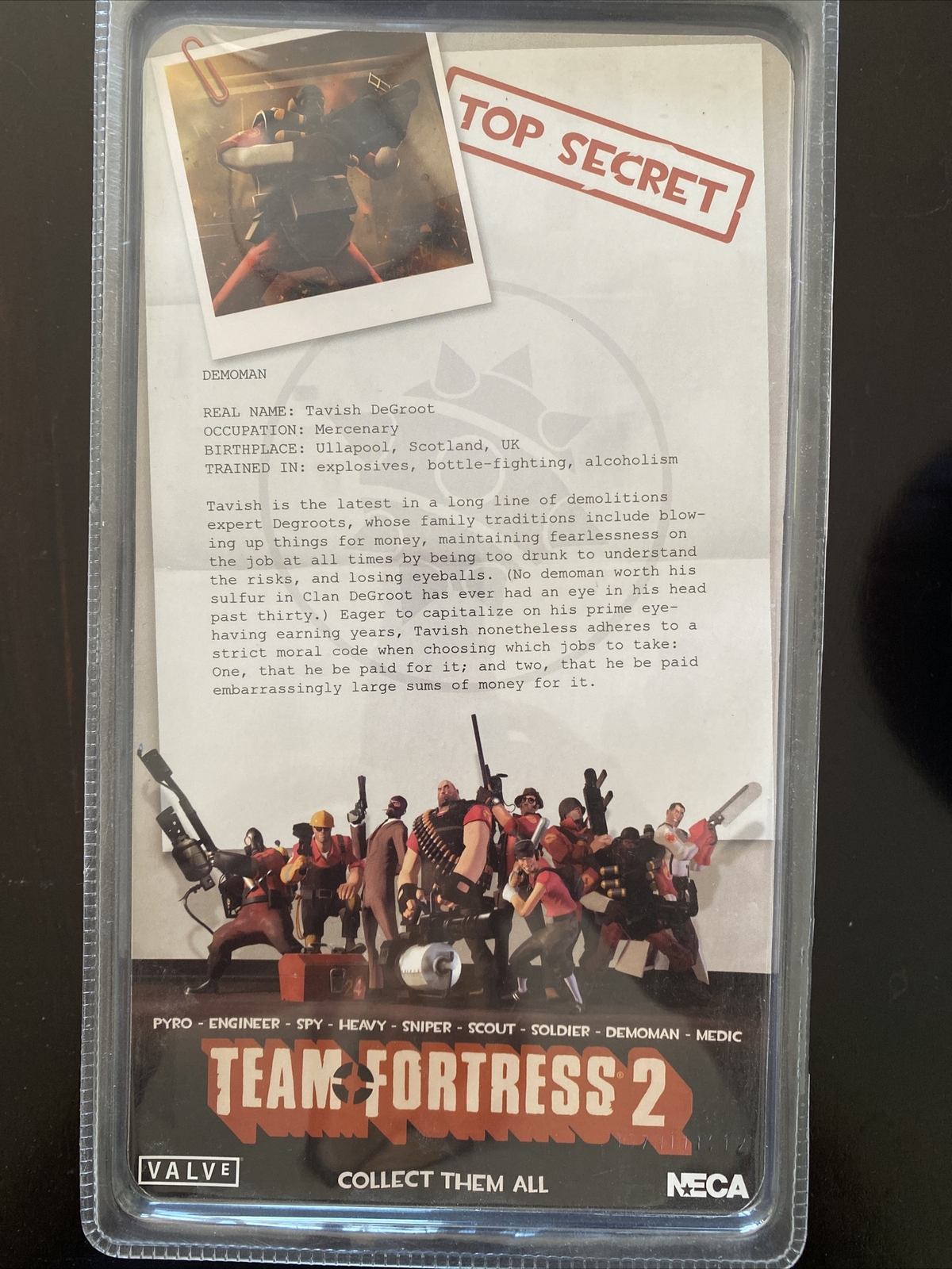 Team Fortress 2 The Demoman Red Action Figure NECA Valve 2012 NEW RARE ...