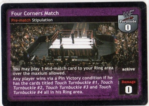 WWE: Four Corners Match [Played] card type Pre-Match Raw Deal Wrestling ...