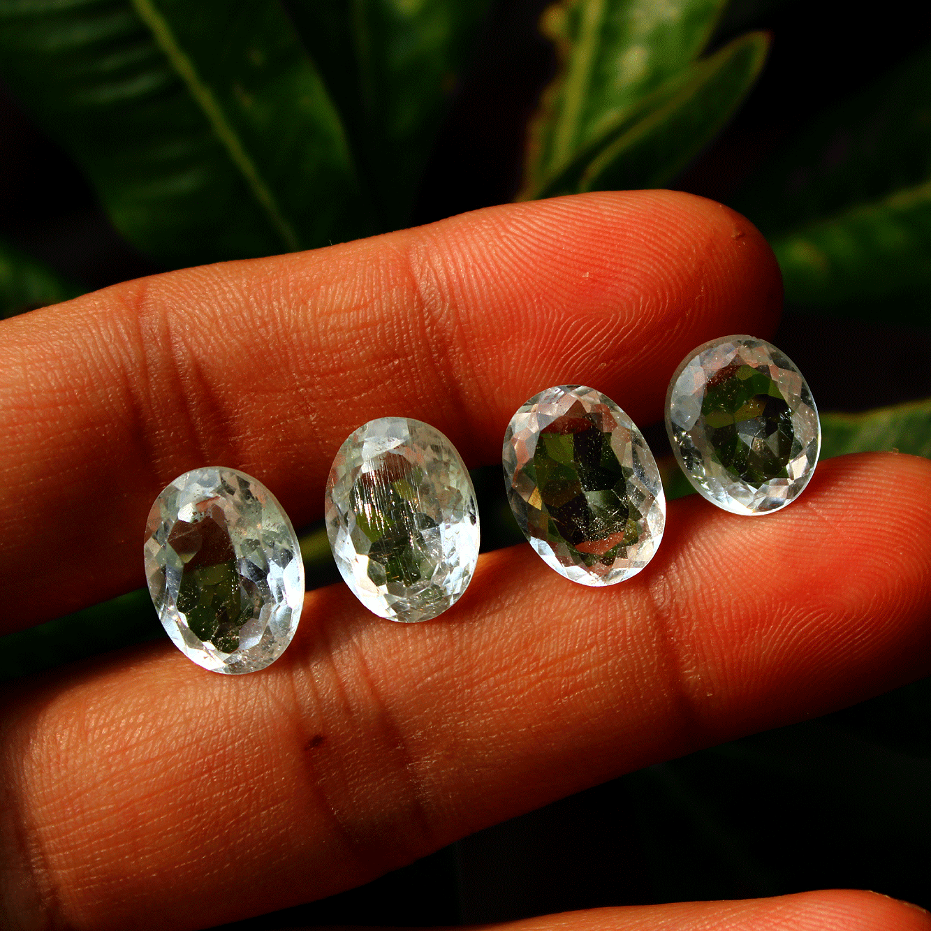 4 Pcs Natural White Topaz Untreated 12.6mm-14.5mm Oval Cut Loose ...