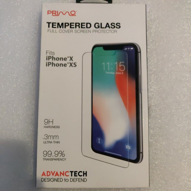 Primo Tempered Glass Screen Protector for iPhone 11pro XS and X for ...