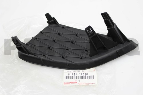 8148112080 Genuine Toyota Fog Lamp COVER RH | 81481-12080 | OE | Black ...