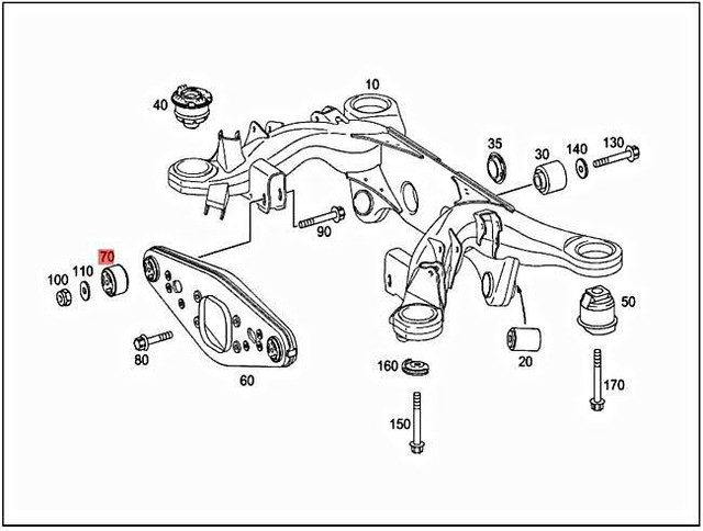 Genuine MERCEDES BBDC S211 W211 Rubber Bushing 2113510842 for sale ...